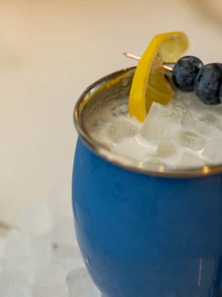 Blueberry PiNO Colada Mocktail - Food & Mood with Amy