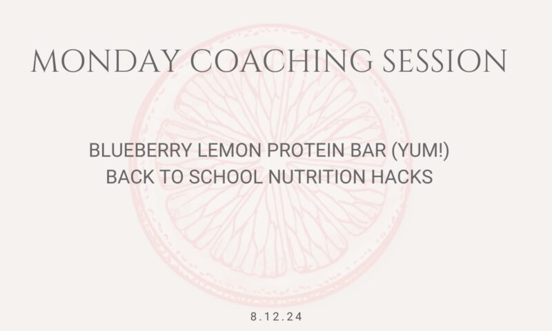Monday Coaching Session: August 12, 2024 - Food & Mood with Amy